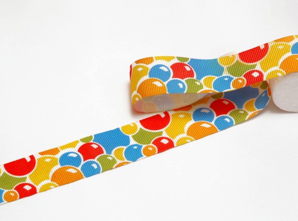 1 Inch Balloons Printed Grosgrain Ribbon – 10 Meters Roll – PREMIER RIBBONS
